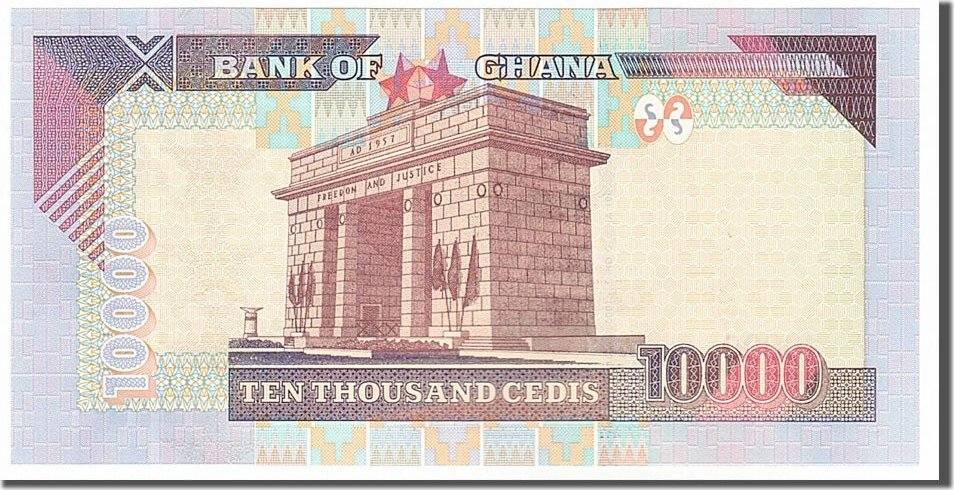 Ghana 10,000 Cedis 2002 Banknote, 2002-09-02 UNC(65-70) | MA-Shops