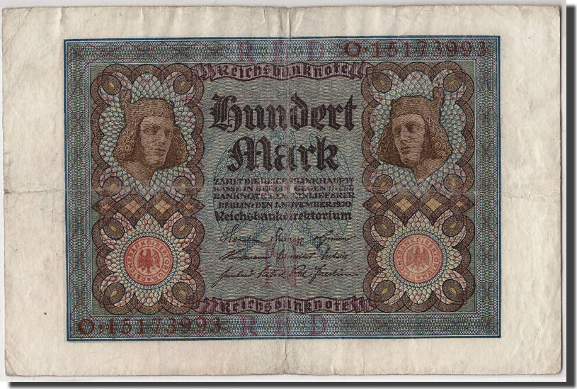 Germany 100 Mark 1920 Banknote, 1920-11-01 VF(30-35) | MA-Shops
