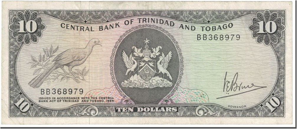 Trinidad and Tobago 10 Dollars Undated (1964) EF(40-45) | MA-Shops