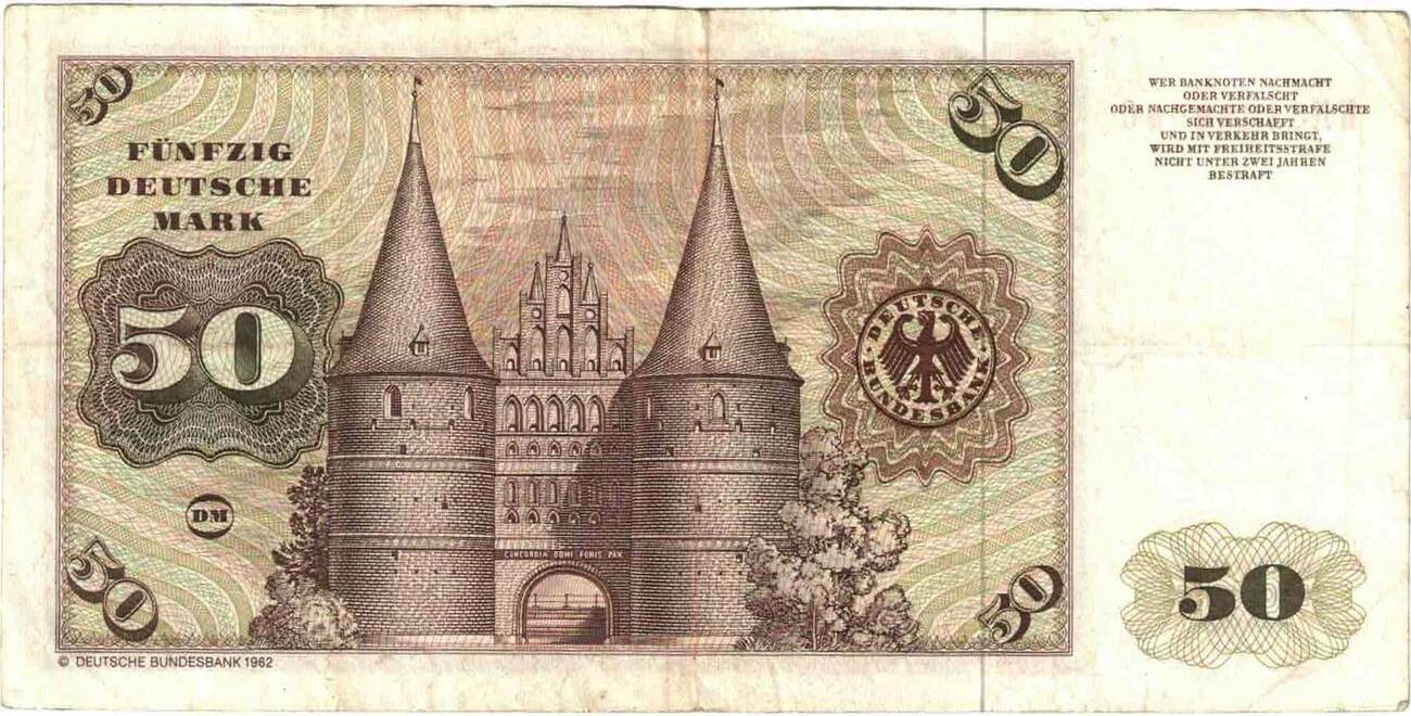 GERMANY - FEDERAL REPUBLIC 50 Deutsche Mark 1980 Banknote, 1980-01-02 ...