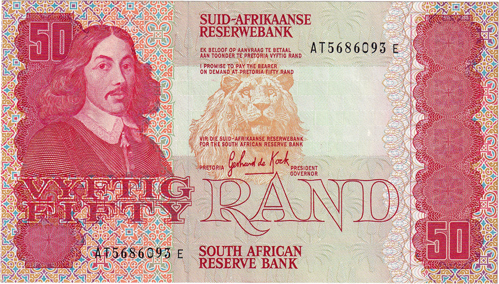 South Africa 50 Rand 1984 Banknote, KM:122a UNC(65-70) | MA-Shops