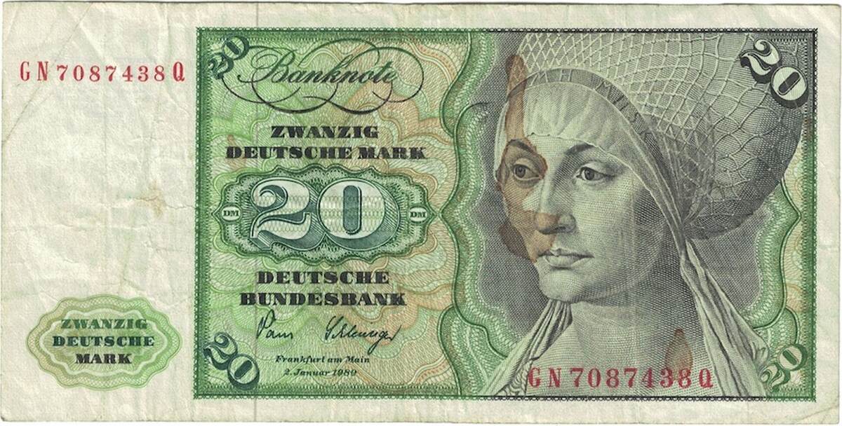 GERMANY - FEDERAL REPUBLIC 20 Deutsche Mark 1980 Banknote, 1980-01-02 ...