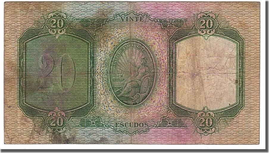 Portugal 20 Escudos 1951 Banknote, 1951-06-26 VF(30-35) | MA-Shops