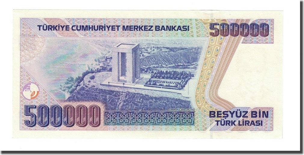 Turkey 500,000 Lira L.1970 Banknote, 1970-10-14, KM:208 UNC(65-70) | MA ...