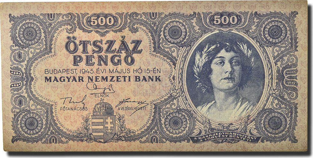 Hungary 500 Pengö 1945 Banknote, 1945-05-15, KM:117a UNC(63) | MA-Shops