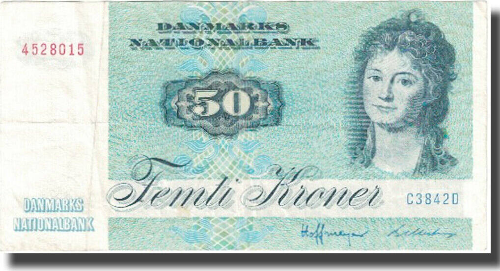 Denmark 50 Kroner 1972 Banknote, KM:50a EF(40-45) | MA-Shops