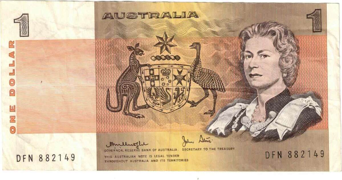 Australia 1 Dollar Banknote, KM:42c AU(50-53) | MA-Shops