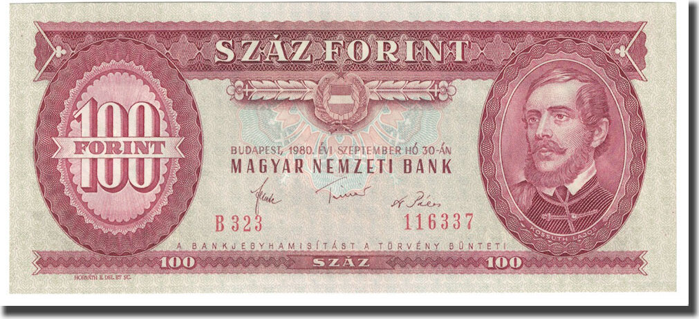 Hungary 100 Forint 1980 Banknote, 1980-09-30, KM:171f UNC(64) | MA-Shops