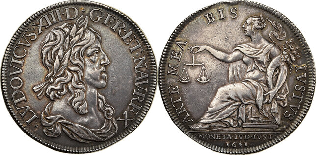 France 1641 Paris Louis XIII, Pattern of the Ecu with seated Moneta ...