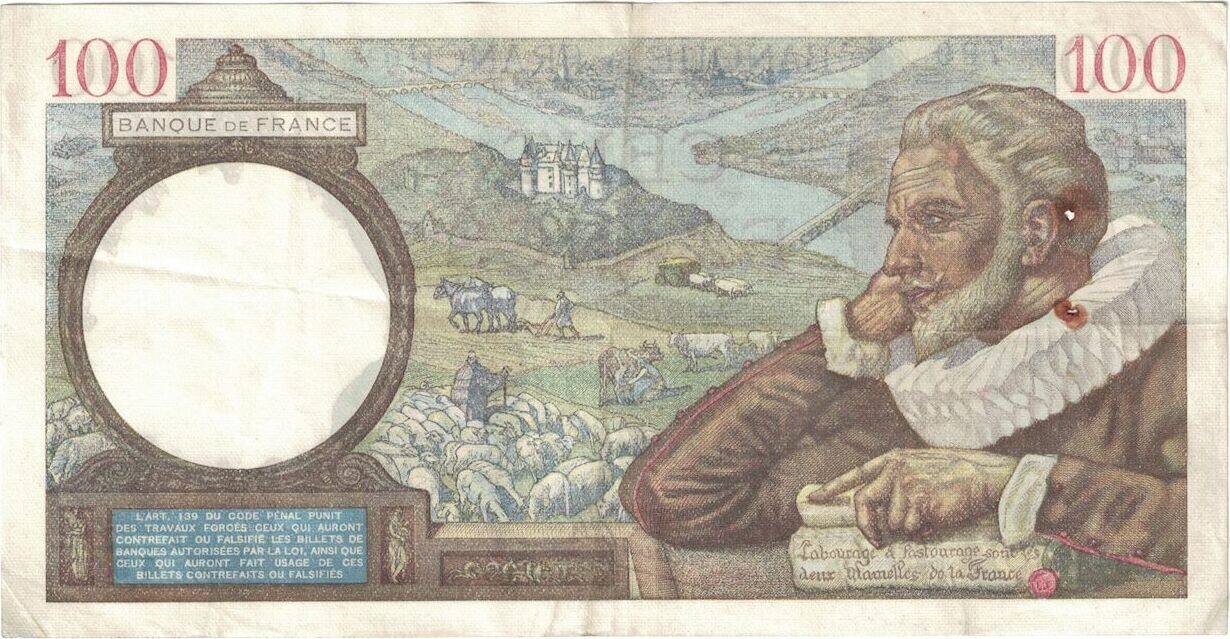 France 100 Francs 1939 Sully, 1939-10-26, Fayette:26.12, KM:94 AU(50-53) | MA-Shops