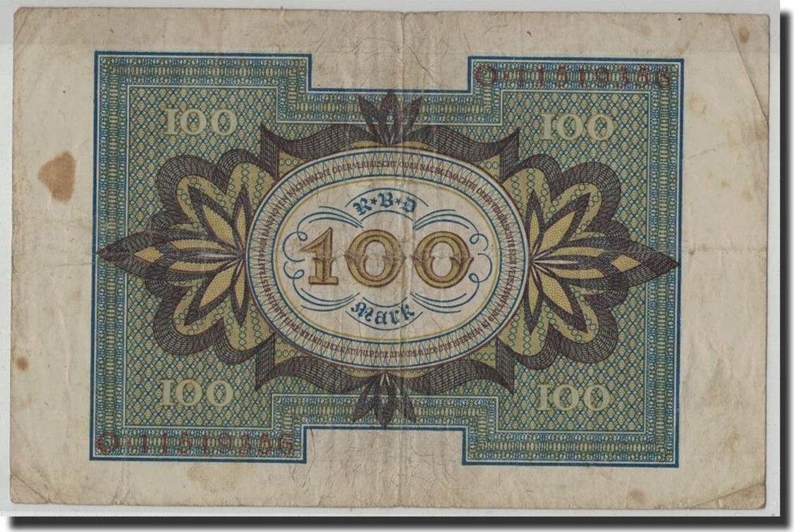 Germany 100 Mark 1920 Banknote, 1920-11-01, KM:69b F(12-15) | MA-Shops