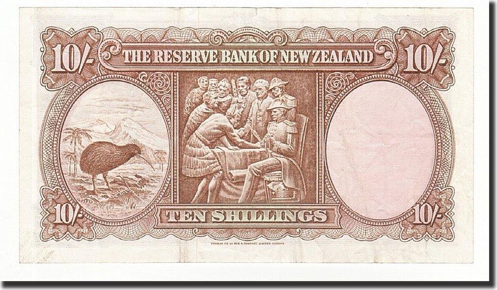 New Zealand 10 Shillings 1967 Banknote, KM:158d EF(40-45) | MA-Shops