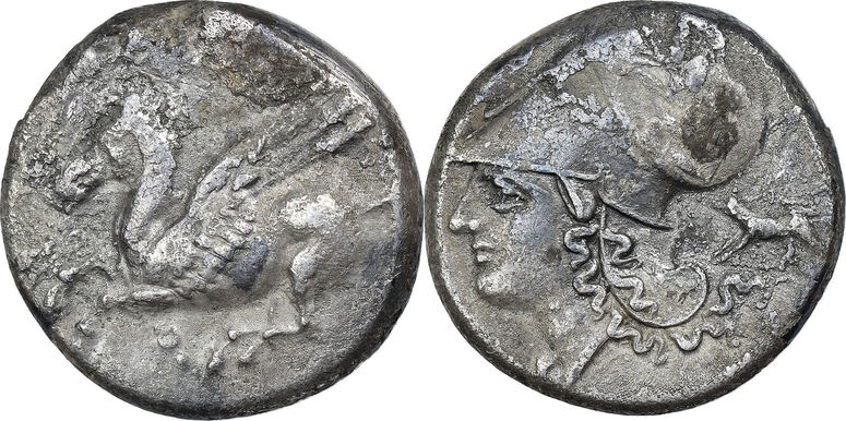 Stater c. 350 BC Corinth Coin, Corinthia, Corinth, Silver, BMC:247 VF ...