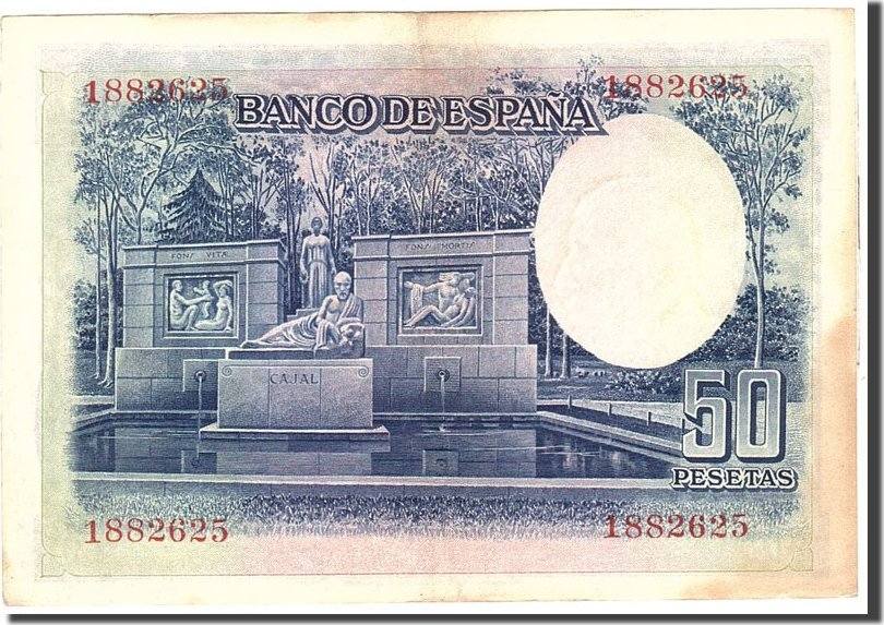 Spain 50 Pesetas 1935 Banknote, 1935-07-22, KM:88 AU(50-53) | MA-Shops