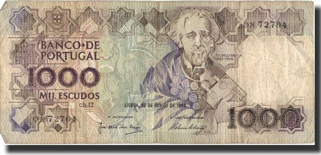 Portugal 1000 Escudos 1986 Banknote, 1986-06-12, KM:181b VF(30-35) | MA ...