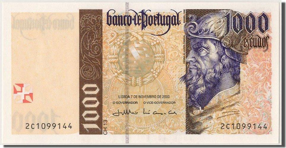 Portugal 1000 Escudos 2000 Banknote, 2000-11-07 UNC(65-70) | MA-Shops