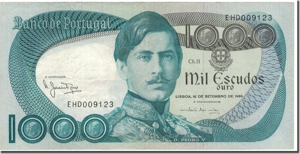 Portugal 1000 Escudos Banknote, 1980-09-16, KM:175b VF(30-35) | MA-Shops