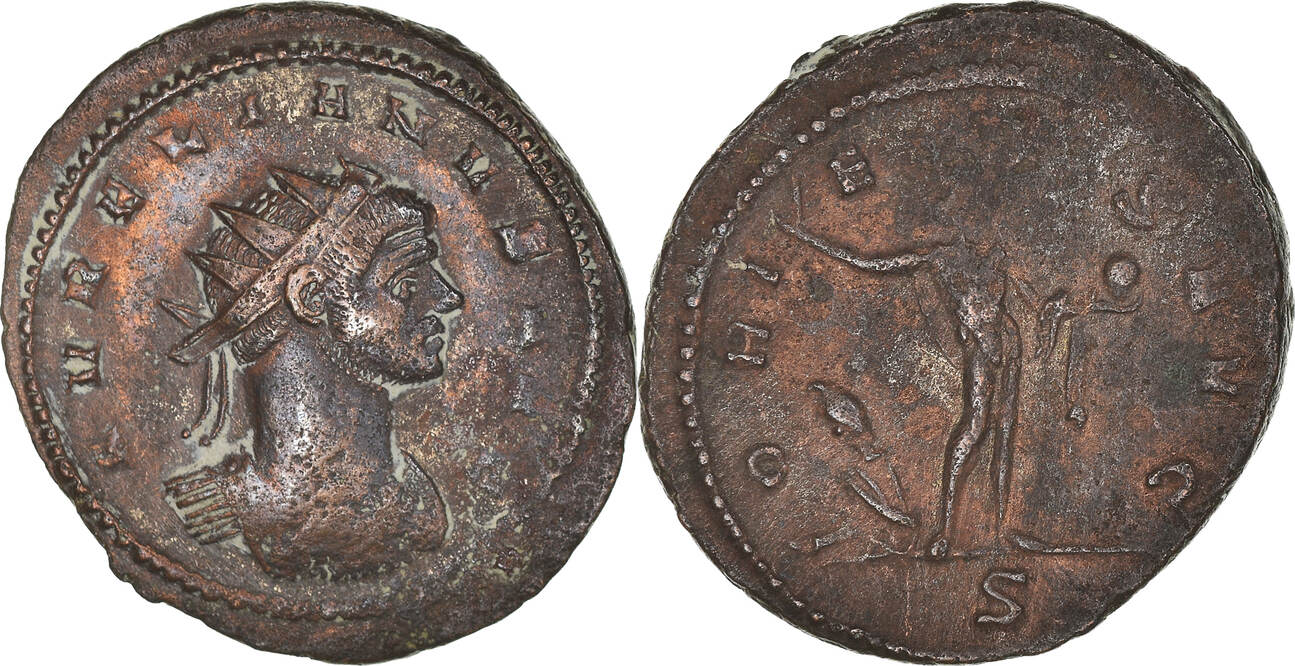 Antoninianus 274 Milan Coin, Aurelian, Milan, Billon, RIC:135 AU(50-53 ...