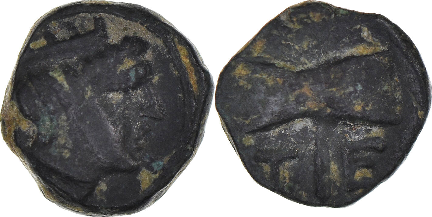 Bronze Æ 450-387 BC Tenedos Coin, Troas, Tenedos, Rare, Bronze EF(40-45 ...