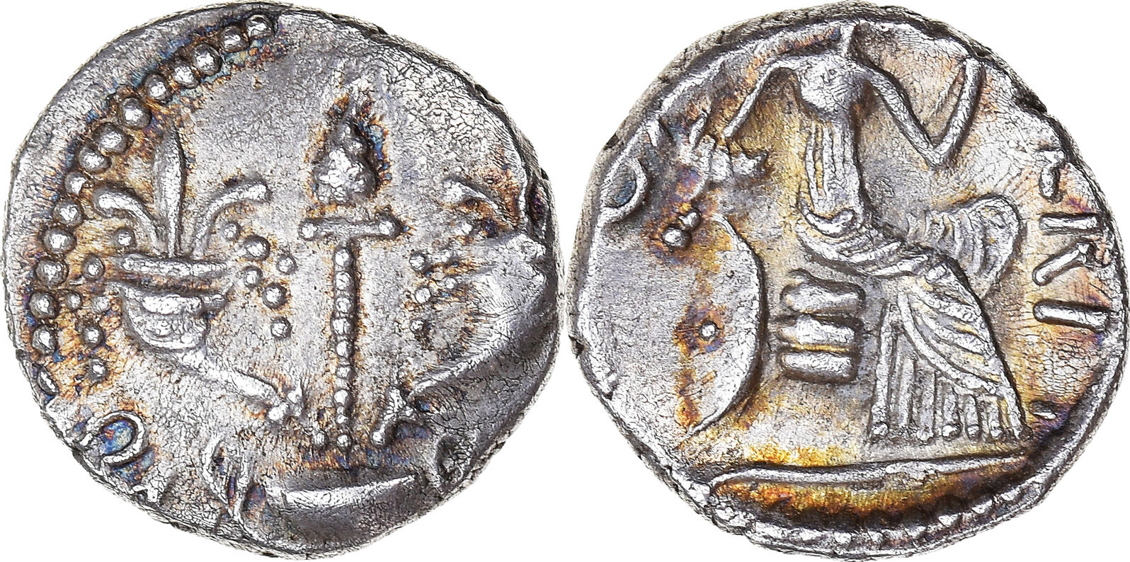 Unit 10-40 AD Atrebates, Regni, Verica, Pedigree, Silver AU(55-58) | MA ...