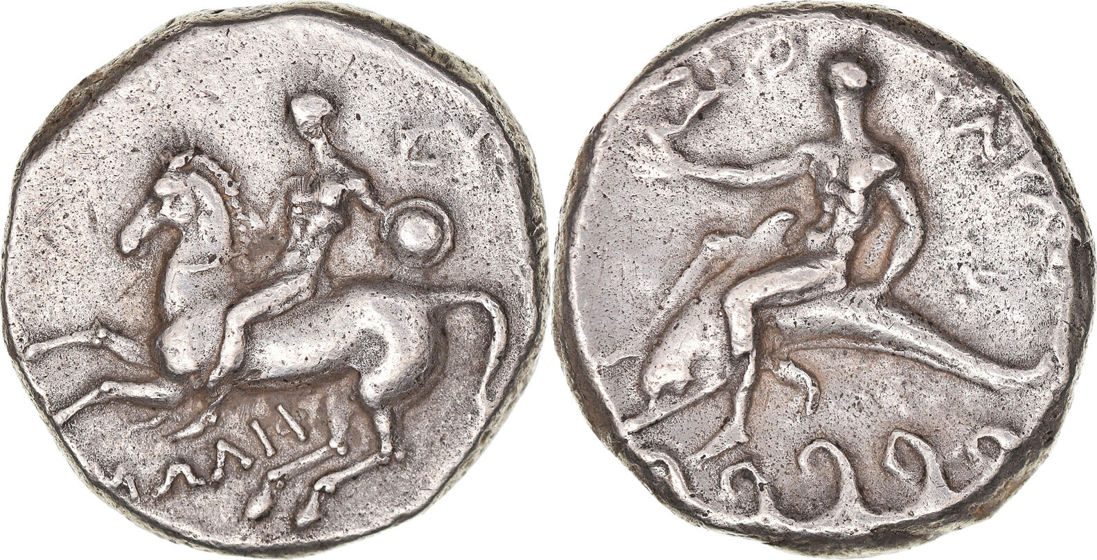 Nomos 281-272 BC Tarentum Coin, Calabria, Tarentum, Silver, HN Italy ...