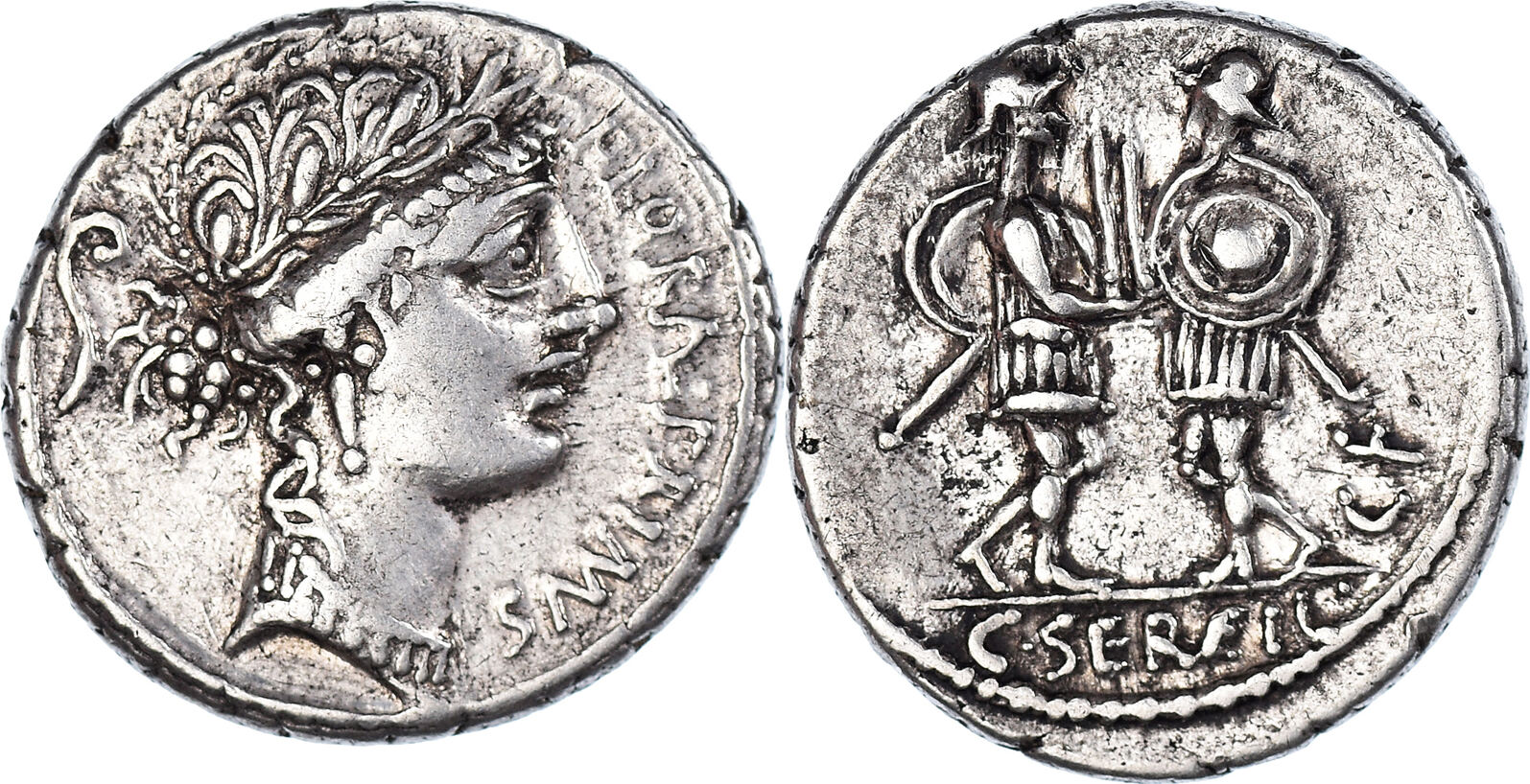 Denarius 53 BC Rome Coin, Servilia, Rome, Silver, Crawford:423/1 AU(50 ...