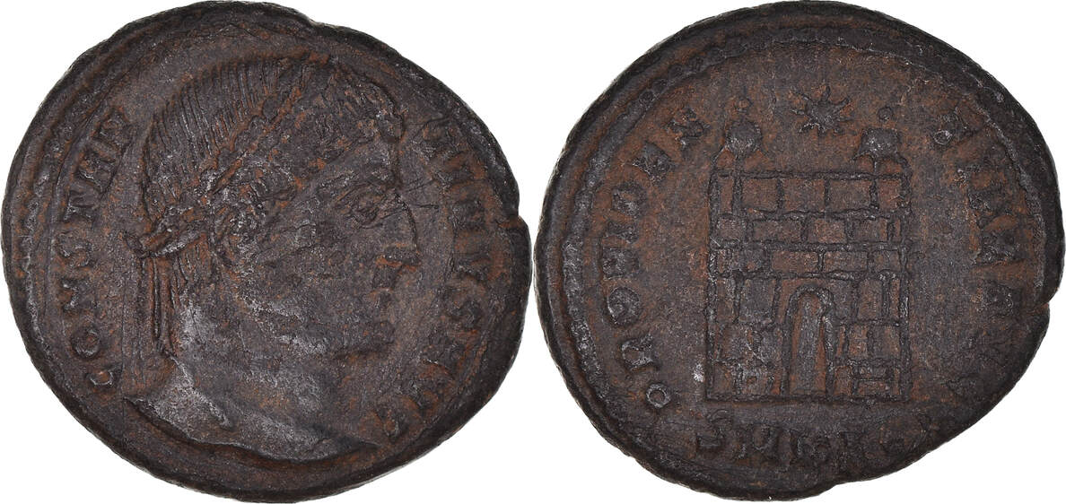 Follis 328-329 Antioch Coin, Constantine I, Antioch, Bronze, RIC:55 EF ...