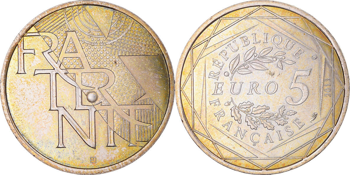 France 5 Euro 2013 Fraternité, Silver AU(55-58) | MA-Shops