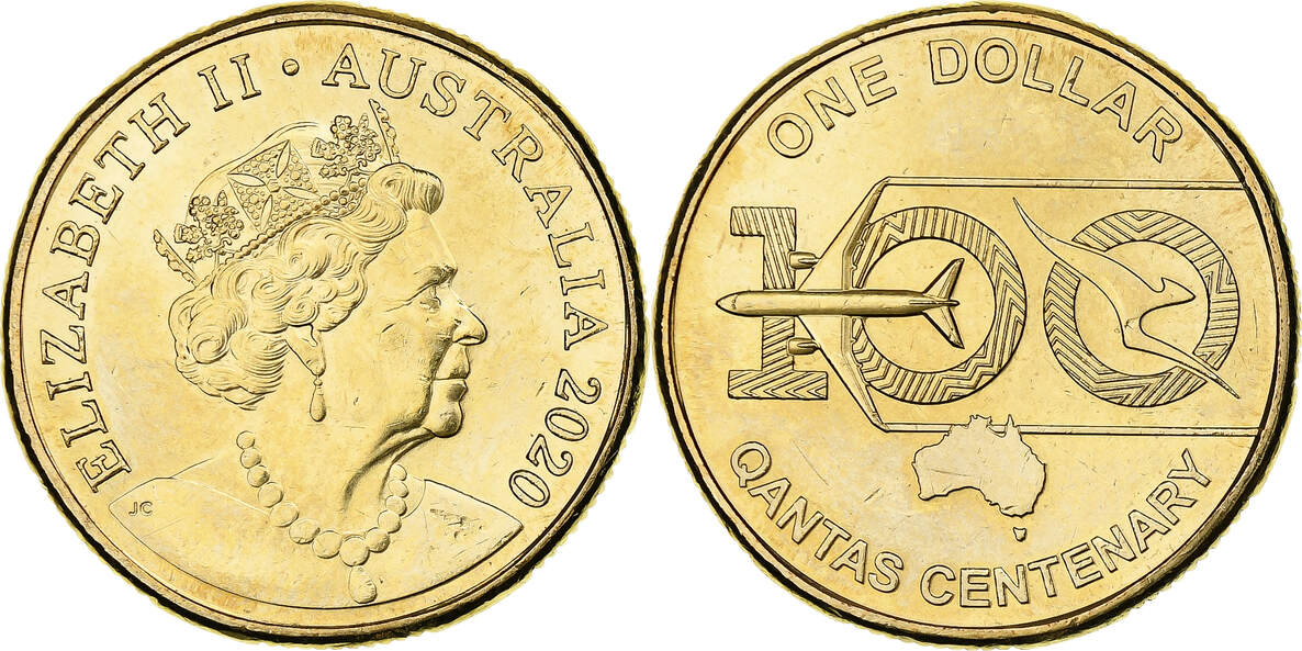 Australia Dollar 2020 Qantas, Bronze-Aluminium MS(63) | MA-Shops
