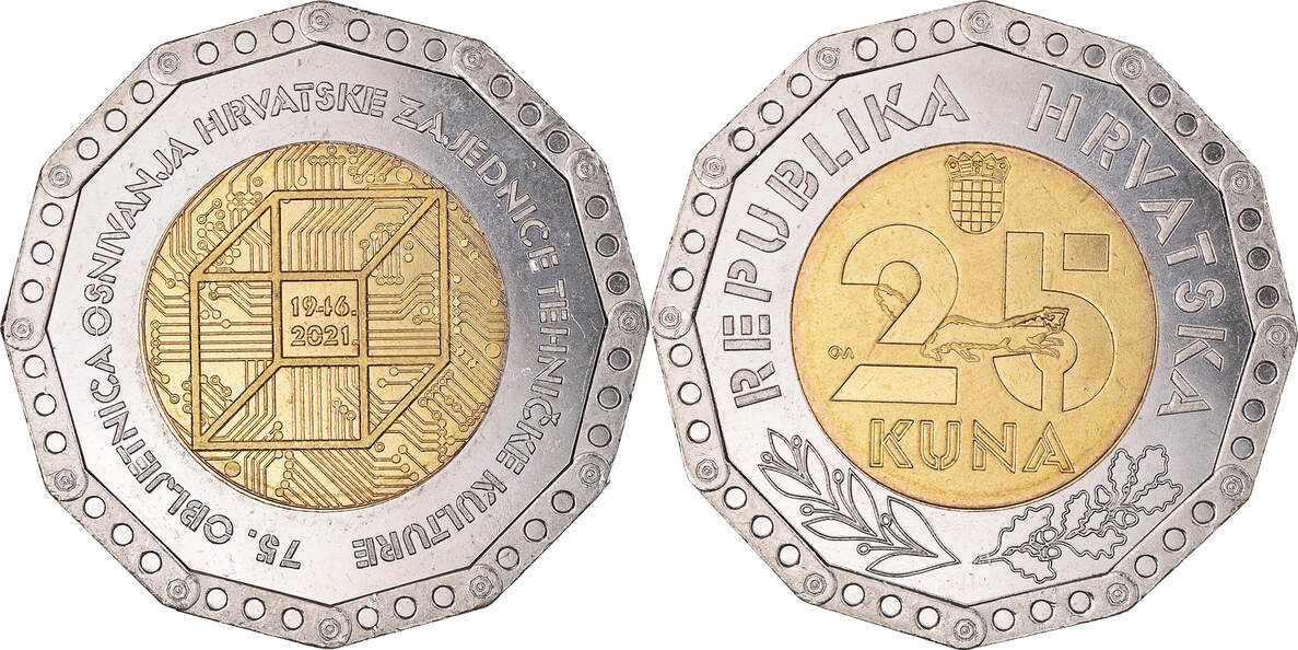25 Kuna 2021 Coin, 75th anniversary of the founding of the Croatian ...