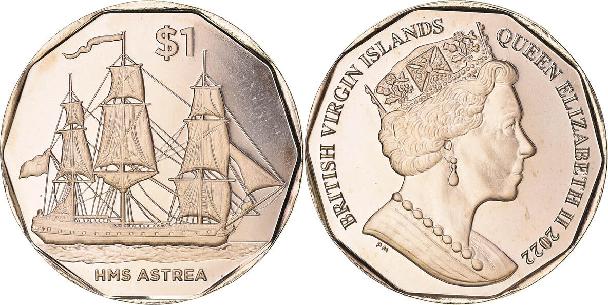 BRITISH VIRGIN ISLANDS Dollar 2022 Pobjoy Mint Coin, Pobjoy Mint, HMS ...