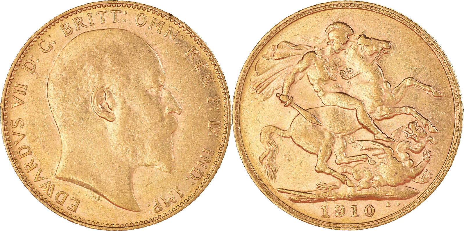 Australia Sovereign 1910 P Coin, Edward VII, Perth, Gold, KM:15 AU(55 ...