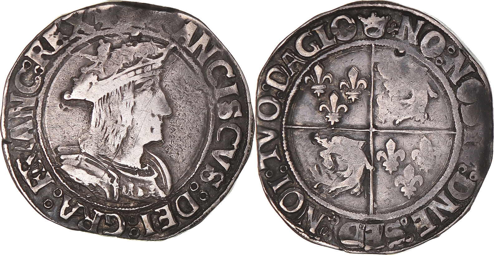 France Teston du Dauphiné 1515-1547 Cremieu Coin, François Ier, Cremieu ...