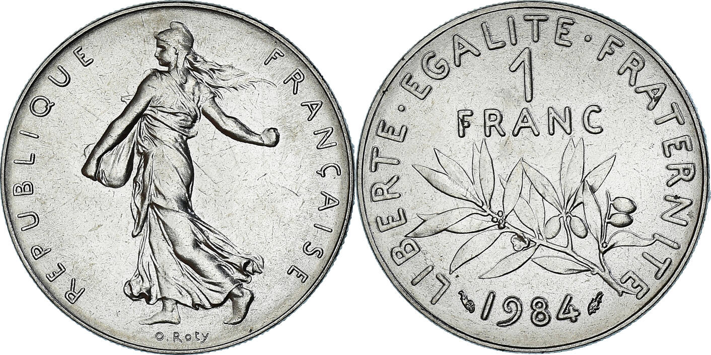 France Franc 1984 Paris Coin, Semeuse, Paris, série FDC, Nickel MS(65-70) | MA-Shops