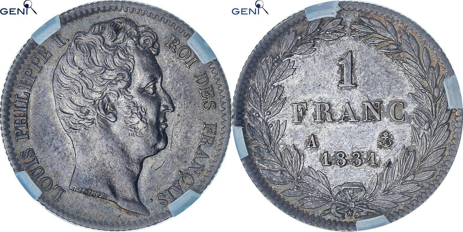 France 1 Franc 1831 Paris Louis Philippe I, Paris, Silver, GENI ...