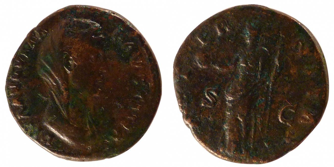 Dupondius Coin, Faustina I, Bronze, Cohen:38 EF(40-45) | MA-Shops