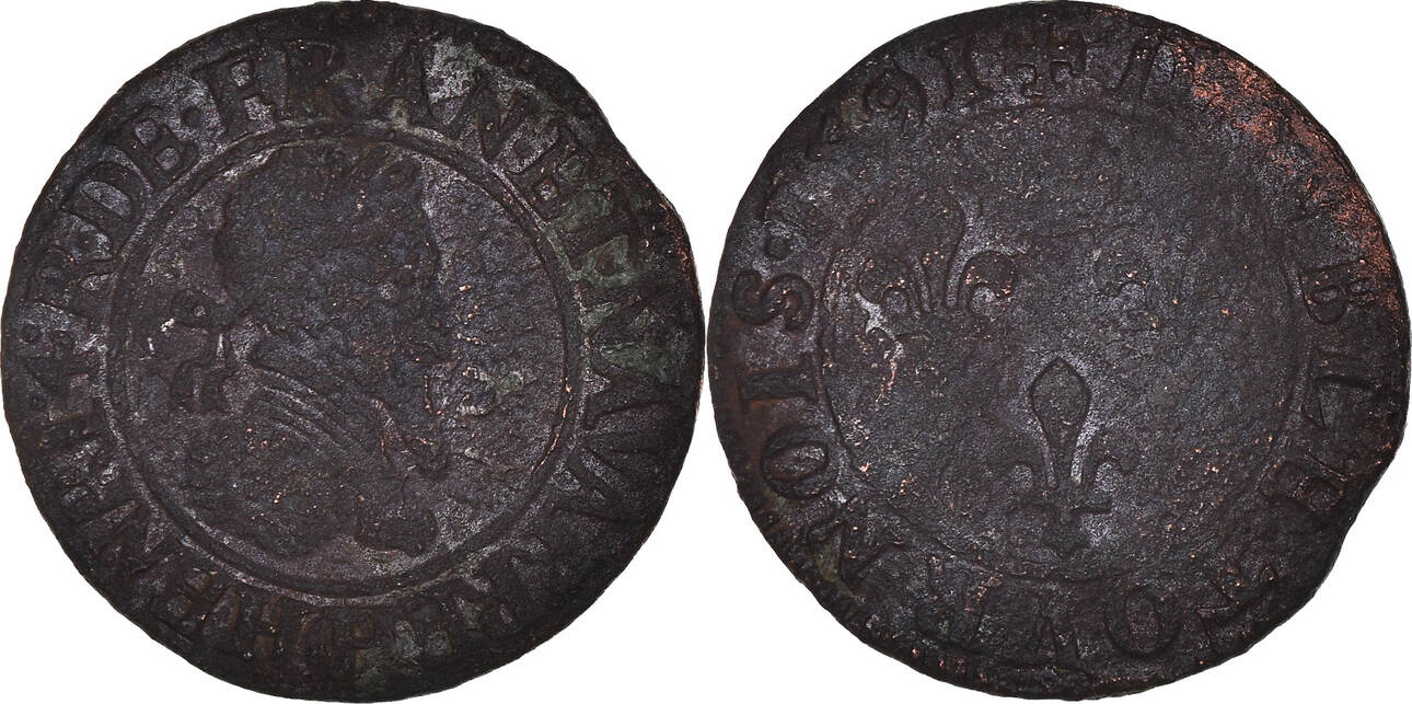 France Double Tournois 1591 Châlons-Sur-Marne Coin, Henri IV, Châlons ...