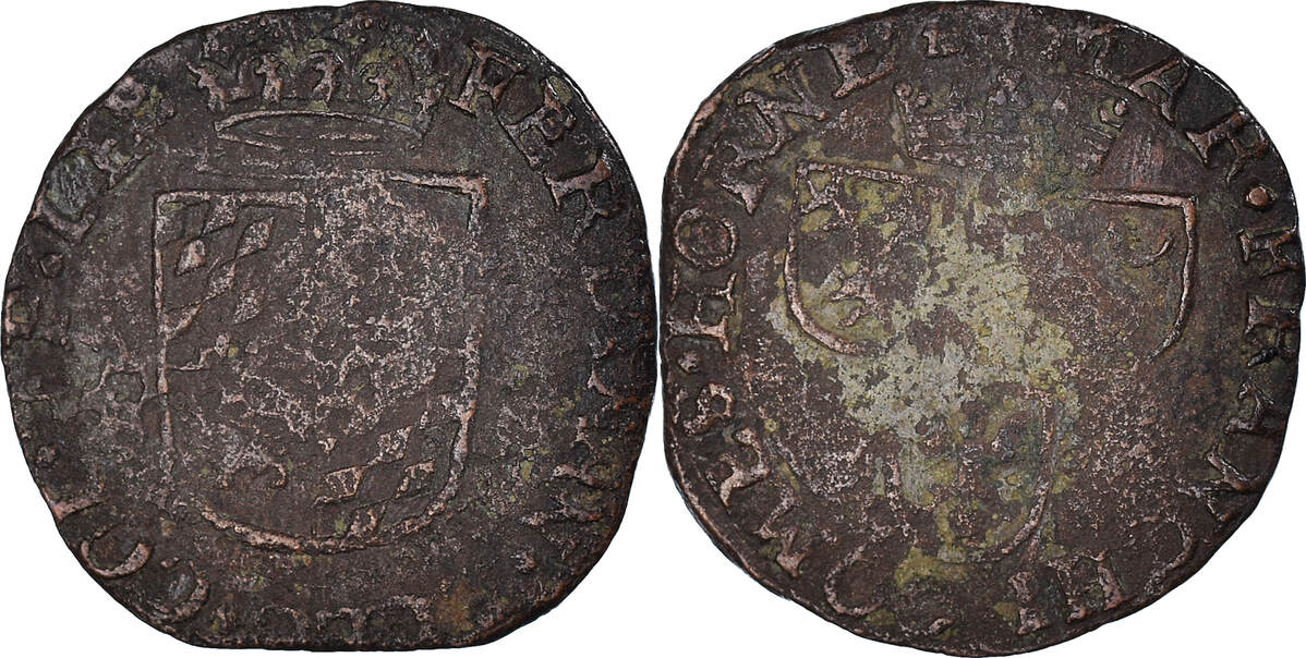 Xii (12) Sols, 1/2 Liard Coin, Ferdinand, Liege, Copper VF(20-25) | MA ...