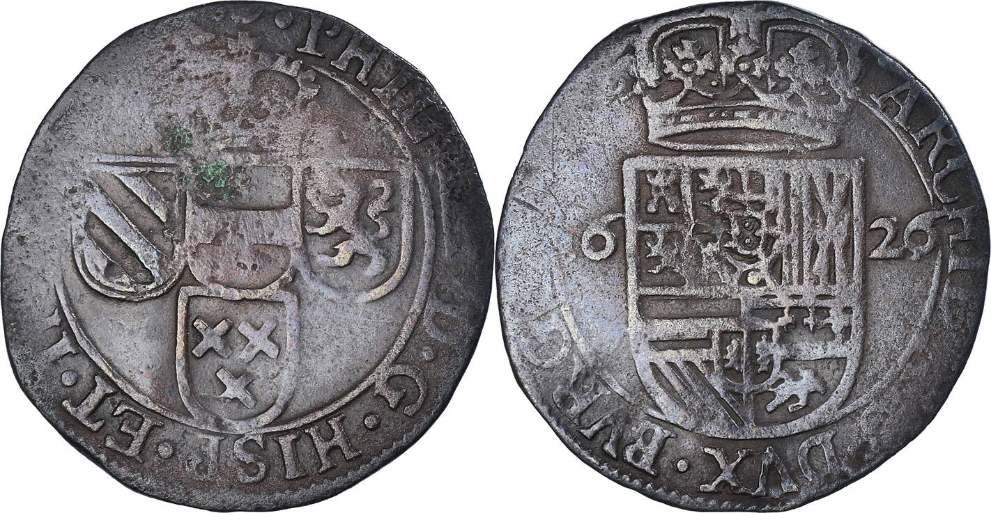 Spanish Netherlands Liard 1626 BREDA Coin, Philippe IV, BREDA, Copper ...