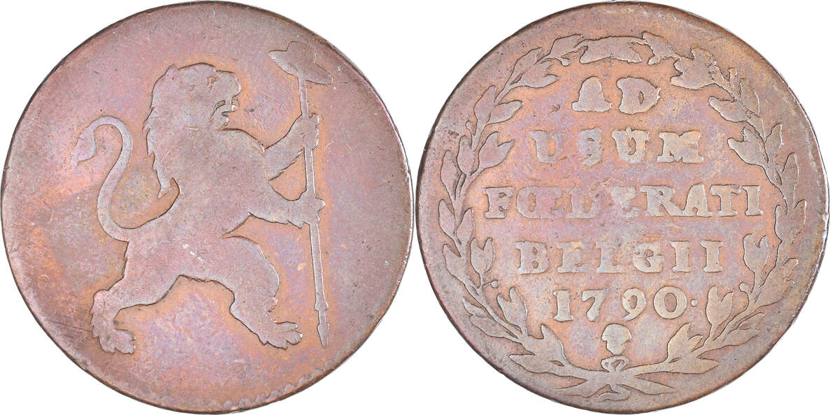AUSTRIAN NETHERLANDS 2 Liards, 2 Oorden 1790 (B) Coin, Brussels VF(30-35) | MA-Shops