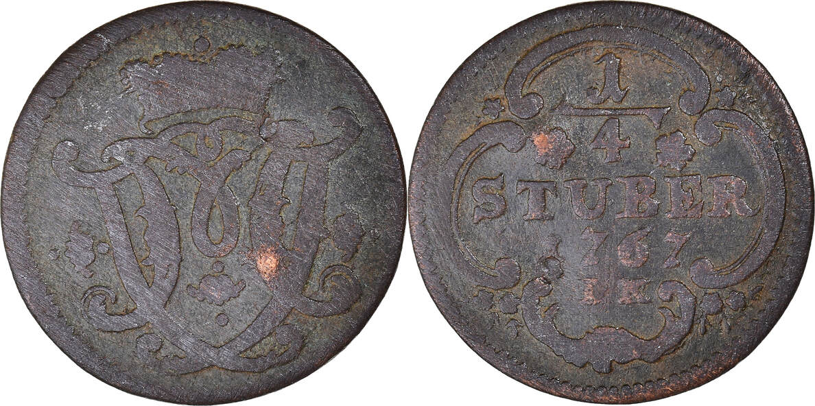 German States 1/4 St 1767 Cologne Coin, COLOGNE, Maximilian Friedrich ...
