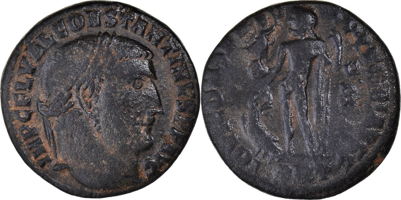 Follis 313-314 Antioch Coin, Constantine I, Antioch, Bronze, RIC:7 EF ...