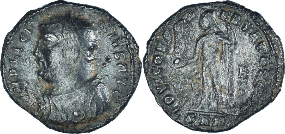 Follis 317-320 Cyzicus Coin, Licinius I, Kyzikos, Bronze, RIC:2. VF(20 ...