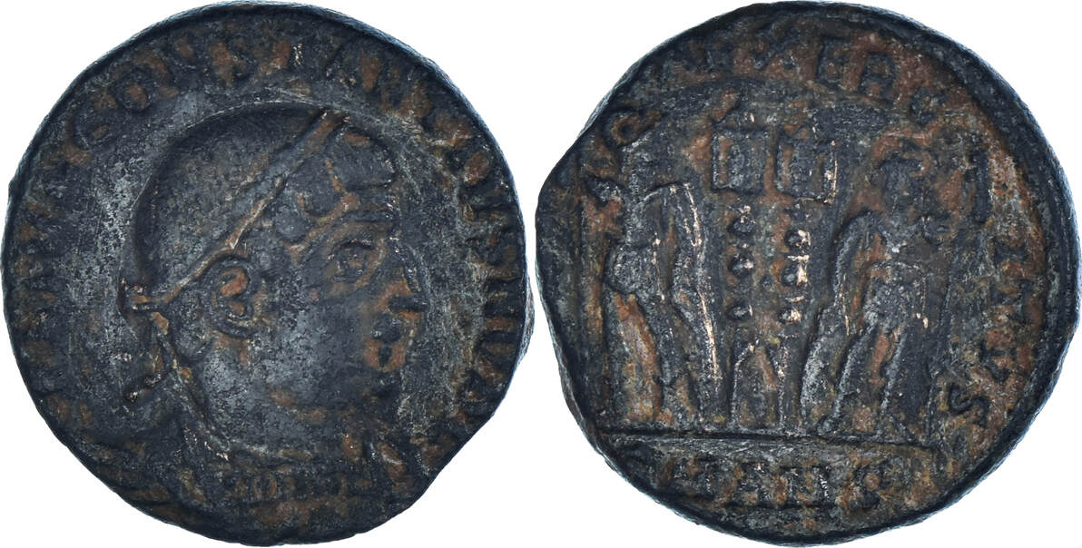Follis 335-337 Antioch Coin, Constantius II, Antioch, Bronze, RIC:110 ...