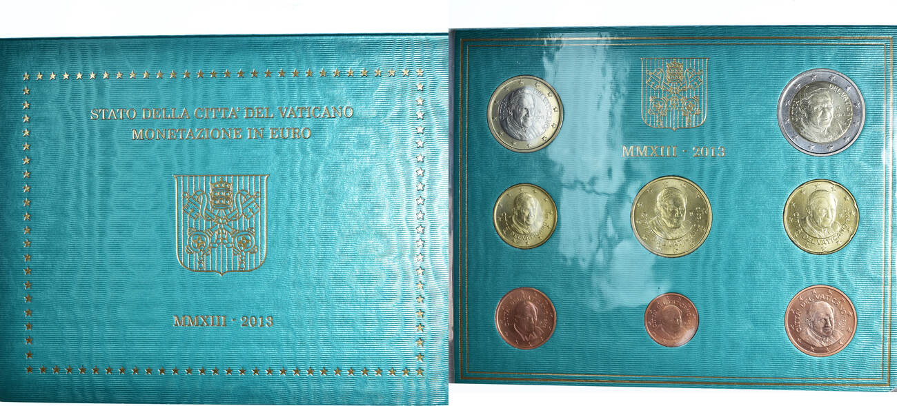 Vatican 1 Cent to 2 Euro 2013 - Anno MMXIII Rome Benoît XVI, Rome, BU ...