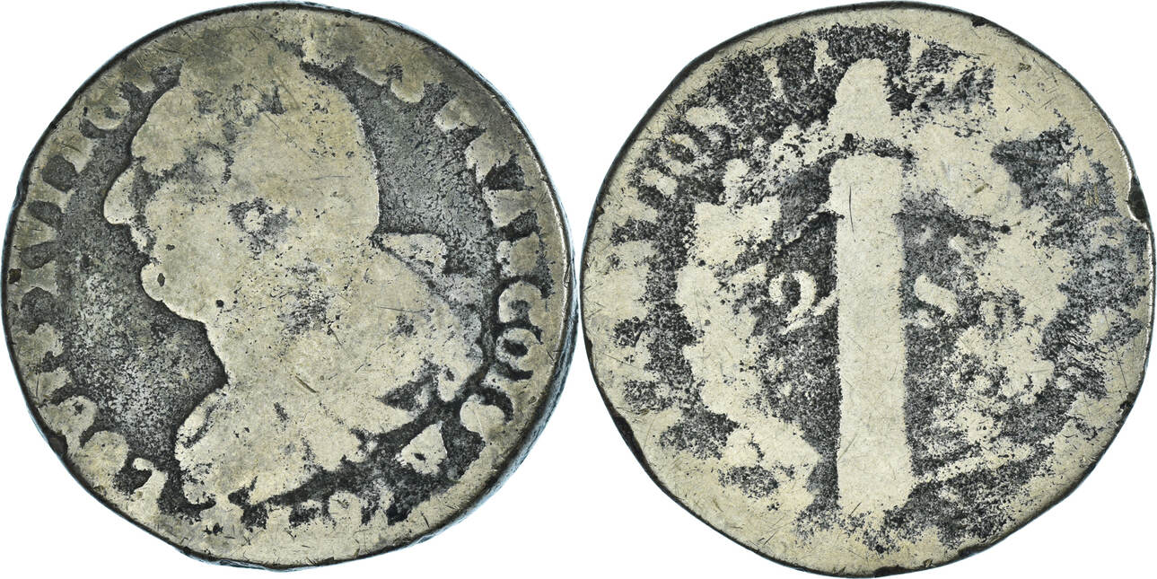 France 2 sols François 1792 Arras Coin, Louis XVI, Arras, Métal de F(12 ...
