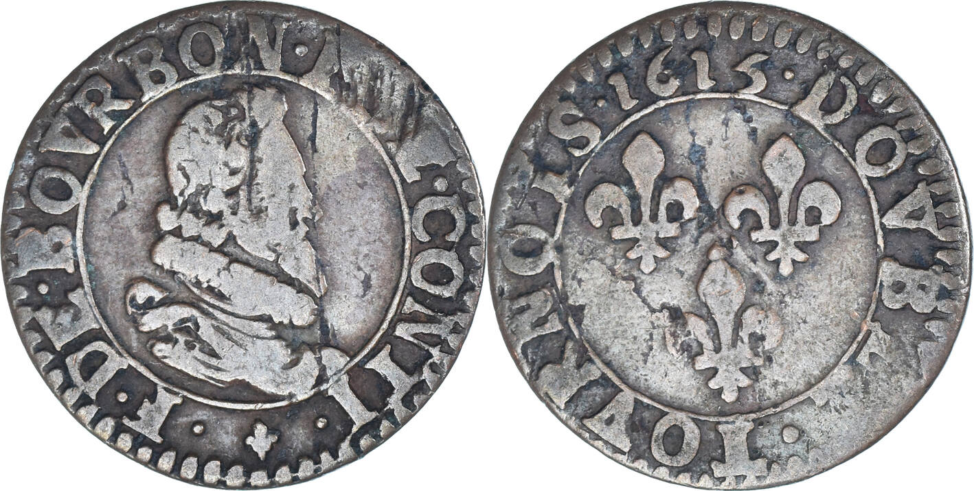 Principality of Château-Regnault Double Tournois 1615 Coin, François de ...