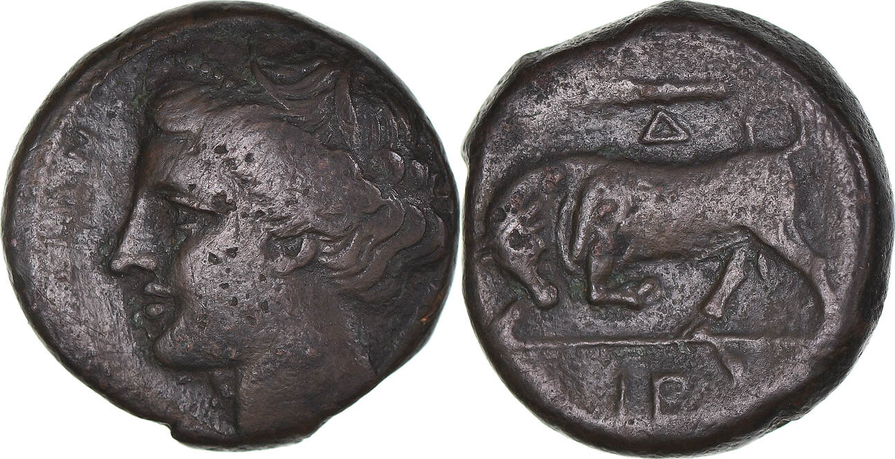 Bronze ca. 275-269/5 BC Coin, Sicily, Hieron II, HGC:2-1469 VF(30-35 ...