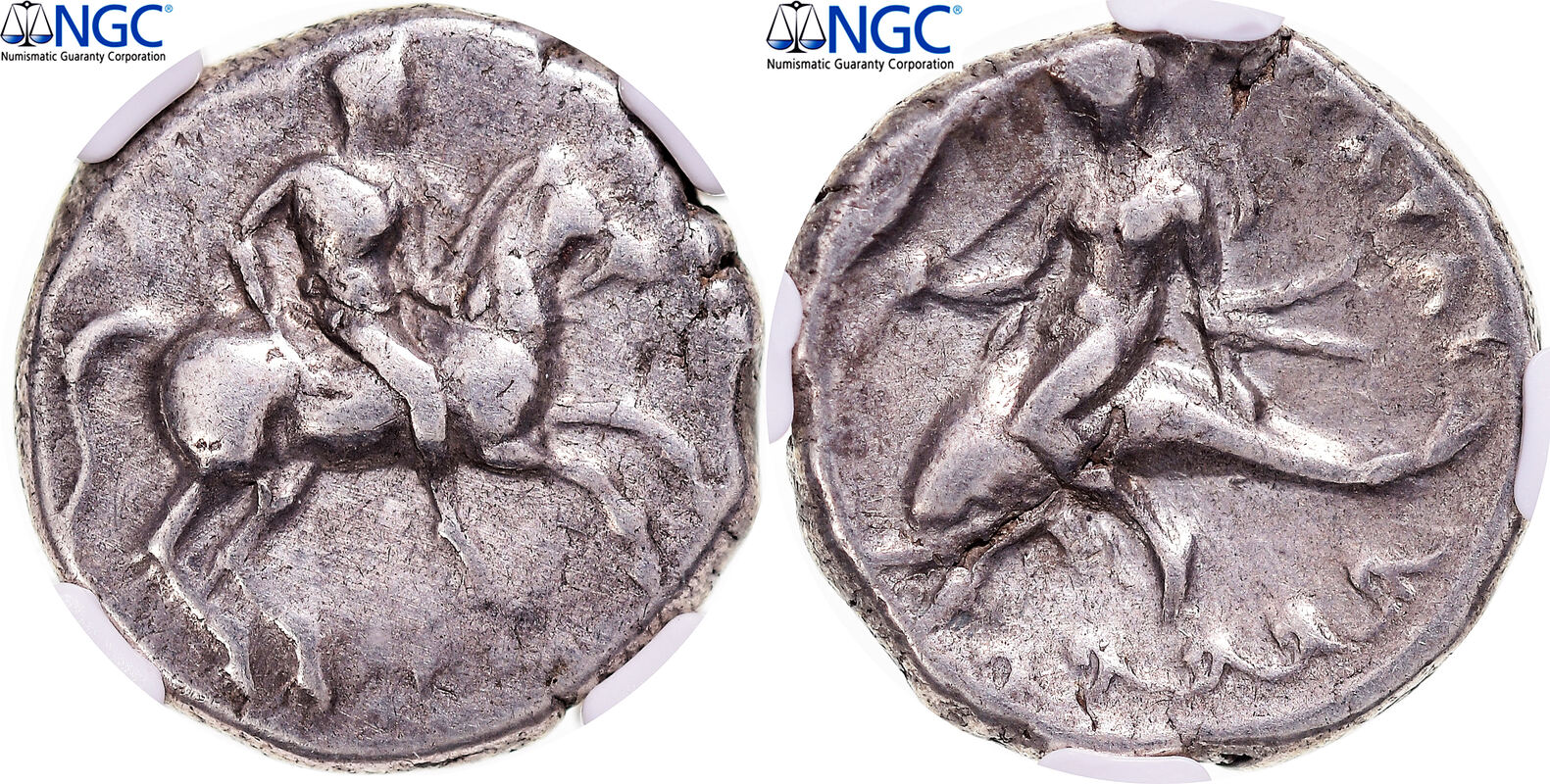 Didrachm ca. 281-240 BC Tarentum Coin, Calabria, Tarentum, graded, NGC ...