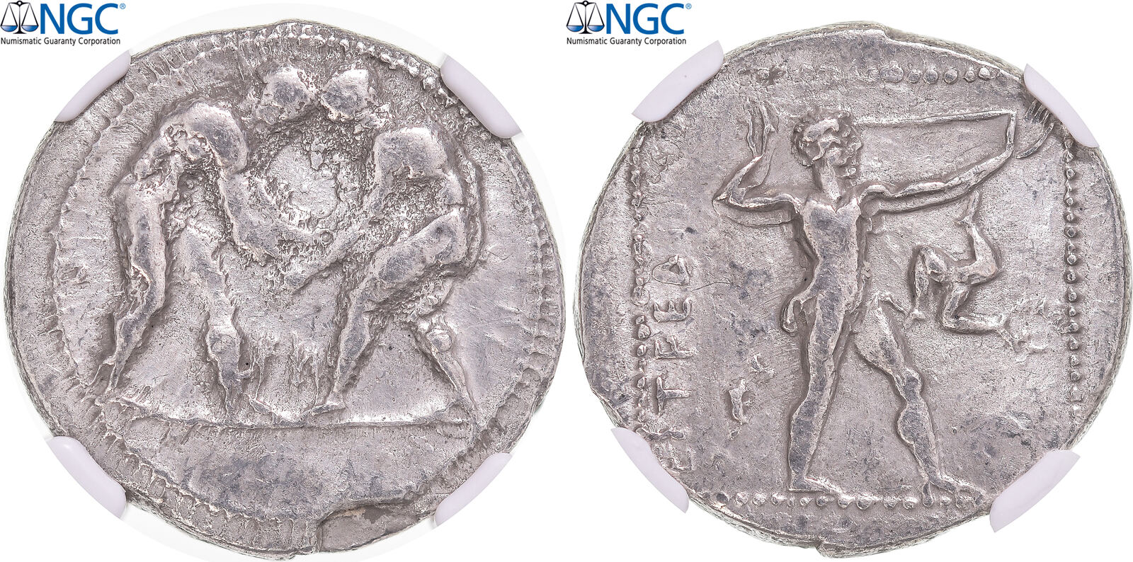 Stater 380-325 BC Aspendos Coin, Pamphylia, Aspendos, graded, NGC, Ch F ...